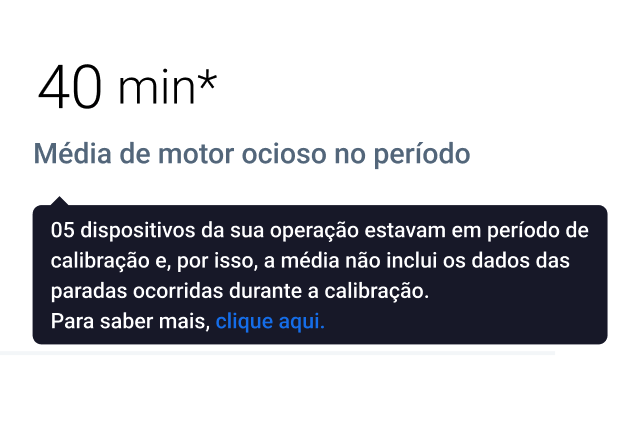 Como funciona a calibração dos dados de motor ocioso?